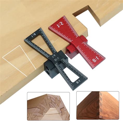 Woodworking Dovetail Marker Aluminum Alloy Dovetail Marking Template