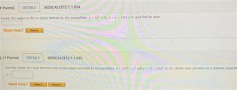 Solved Sketch The Region In The Xy Plane Defined By The