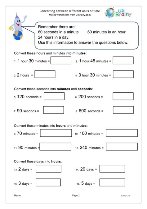 Converting Between Different Units Of Time Measuring And Time