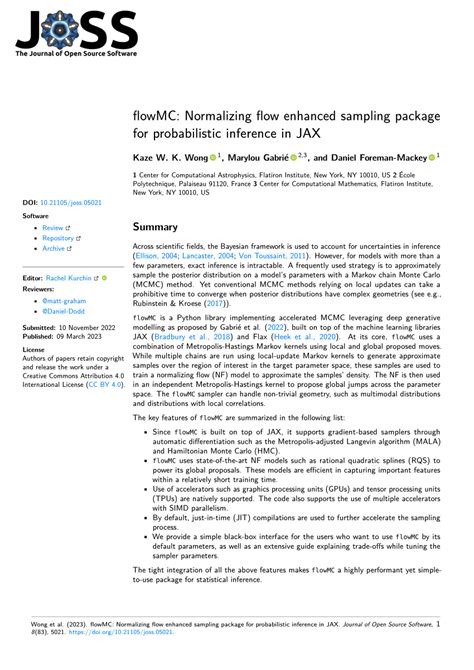 Pdf Flowmc Normalizing Flow Enhanced Sampling Package For