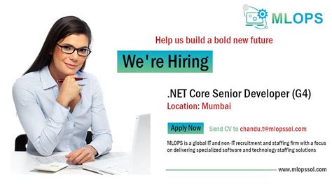 Mlops Solutions Private Limited On Linkedin We Are Hiring Net Core Senior Developer G4