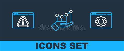 Set Line Browser Setting With Exclamation Mark And Pie Chart