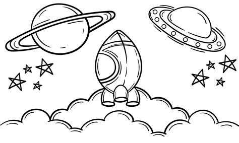 Hand Draw Illustration With Space Theme 12466729 Vector Art At Vecteezy