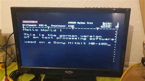 Text Processing Software On Msx Computer Youtube