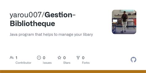 Github Yarou007gestion Bibliotheque Java Program That Helps To