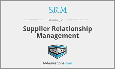 What Does SRM Stand For