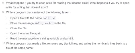 Solved 8 What Happens If You Try To Open A File For Reading Chegg Com