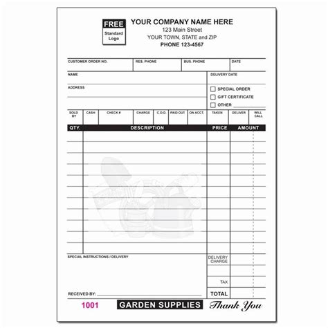 Flower Order Form Template