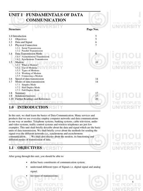 Unit 1 Pdf Duplex Telecommunications Modem