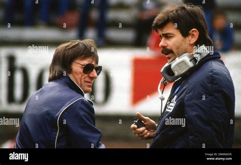 Bernie Ecclestone With Gordon Murray In The Brabham Pit At The Belgium Grand Prix 1982 At Zolder