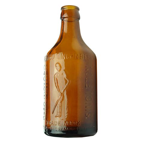 Glass Ginger Beer Alex Mather Singleton Crown Seal Amber 10 Oz