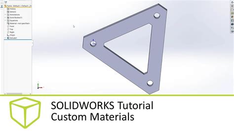 SOLIDWORKS Tutorial Custom Materials YouTube