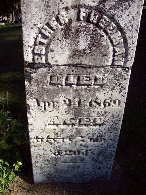 Esther Freeman 1808 1869 Find A Grave Memorial