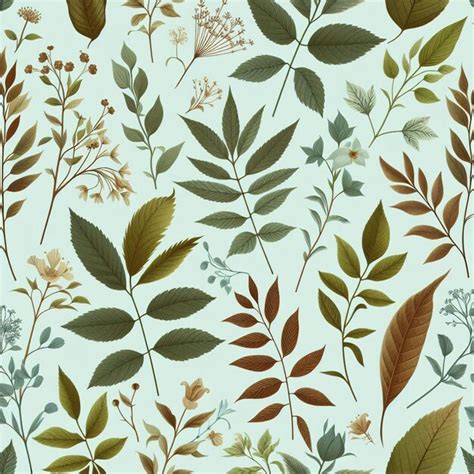Premium Photo Leaf Seamless Pattern