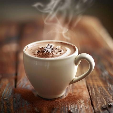 Premium Photo Steaming Hot Chocolate Cup On The Table Warm Choco