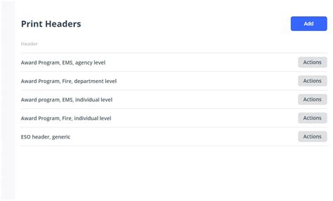 Build A Print Header List