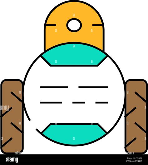 Laboratory Robot Icon Color Stock Vector Images Alamy