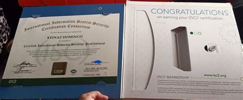 Keinaz D On Linkedin Received My Official Cissp Certificate Nice Birthday T From Isc ² 😂