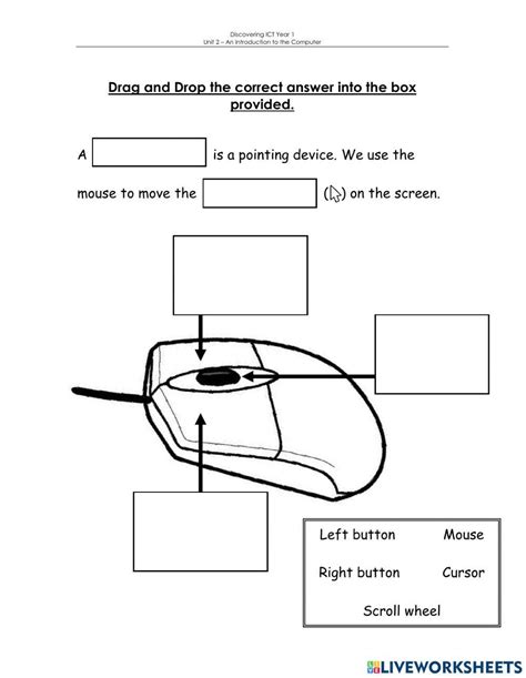 computer mouse worksheet for grade 1 at amy kent blog