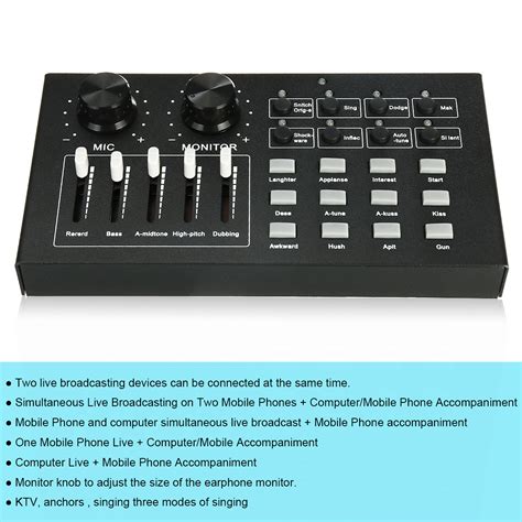 External Audio Sound Card Microphone Live Broadcast Sound Card For Phone Computer PC Live Sound