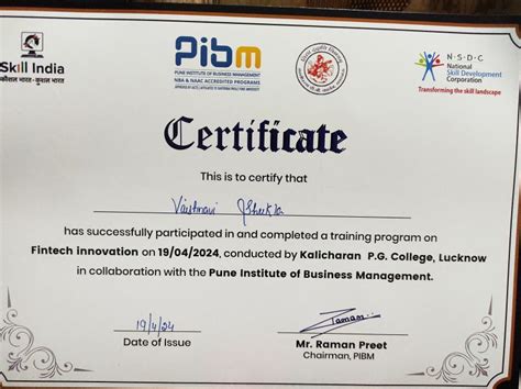 Pune Institute Of Business Management Got So Much Knowledge And Vaishnavi Shukla