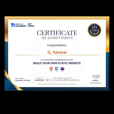 Naveen Rohit On Linkedin Nxtwave Ccbpian Staticwebsite Fullstackdeveloper Nxtwaveteam