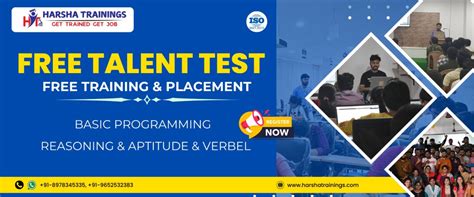 Harsha Trainings Free Talent Test Training And Placement Harsha Trainings
