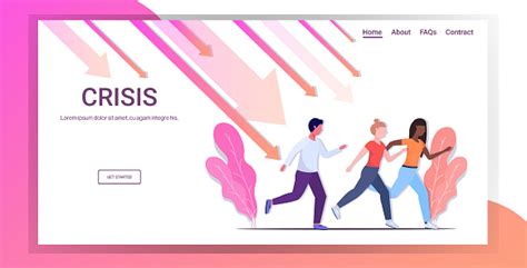 혼합 경주 사업가 는 화살 아래로 떨어지는 하향 차트에서 도망 금융 위기 파산 투자 위험 개념 전체 길이 복사 공간 수평 가공의 인물에 대한 스톡 벡터 아트 및 기타 이미지