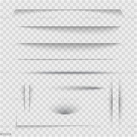 투명 한 현실적인 종이 그림자 효과 설정합니다 웹 배너입니다 투명 한 배경에서 분리 하는 광고 및 판촉 메시지에 대 한 그늘 0명에 대한 스톡 벡터 아트 및 기타 이미지