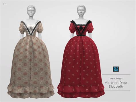 Victorian Dress Elizabeth Sims 4 Dresses Sims 4 Mods Clothes