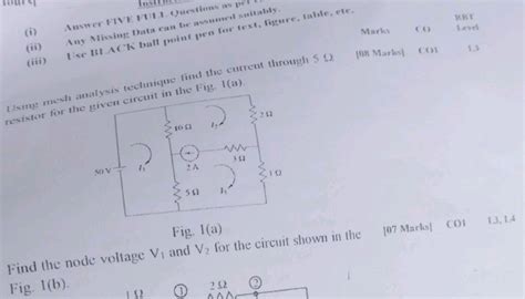 Using Mesh Analysis Technique Find The StudyX