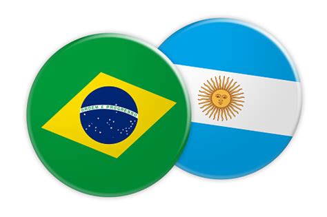 뉴스 개념 브라질 국기에 아르헨티나 플래그 단추 백색 배경에 3d 그림 0명에 대한 스톡 벡터 아트 및 기타 이미지 0명