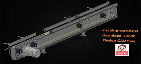 Industrial 3d Model Chain Roller Conveyor Machine World