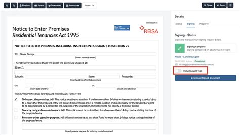Audit Trail Rei Forms Live