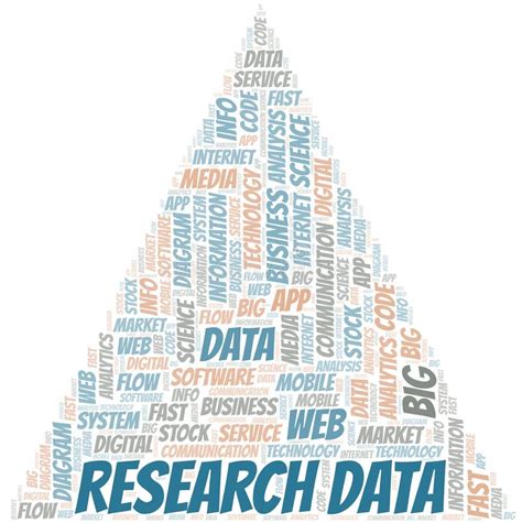 Research Data Vector Word Cloud Made With Text Only Stock Illustration Illustration Of