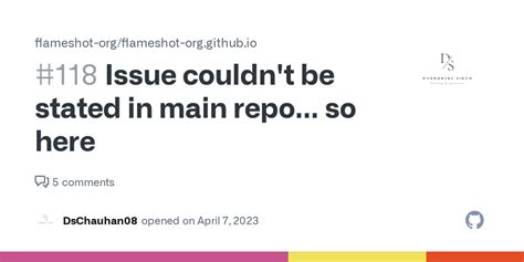 Issue Couldnt Be Stated In Main Repo So Here · Issue 118