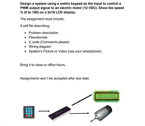 Design A System Using A Matrix Keypad As The Input To Chegg