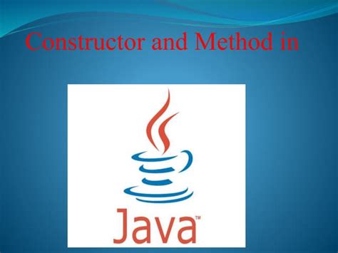 Constructorandmethod Ppt
