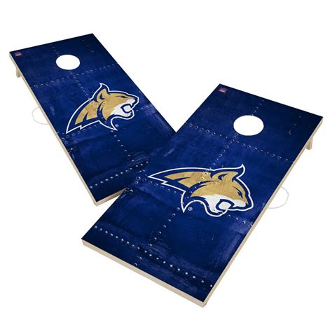 Montana State Bobcats 2 X 4 Solid Wood Rivet Design Cornhole Board Set