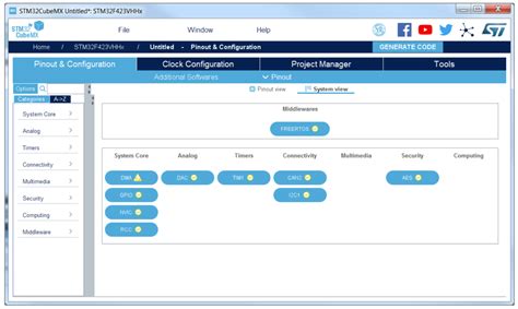 STM CubeMX Keyboard Shortcuts DefKey