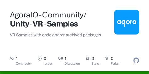 Github Agoraio Community Unity Vr Samples Vr Samples With Code And Or Archived Packages