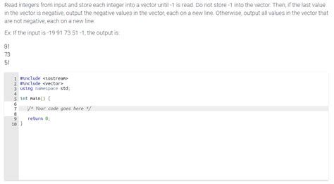 Solved Read Integers From Input And Store Each Integer Into