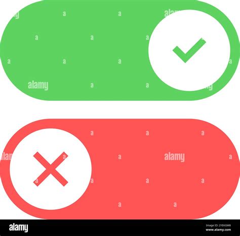 User Interface On And Off Button Toggle Switch Ui Icon Stock Vector