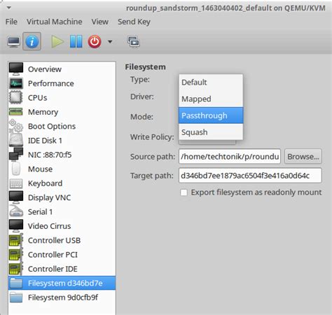 Virtualization 9p Libvirt Qemu Share Modes Ask Ubuntu