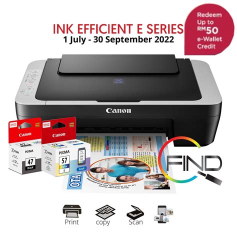 Canon Pixma E470 Black Grey Aio All In One Wifi Printer Can Print