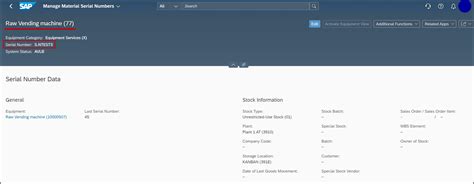Solved Use Serial Number Which Is Created As Equipment MM SAP Community