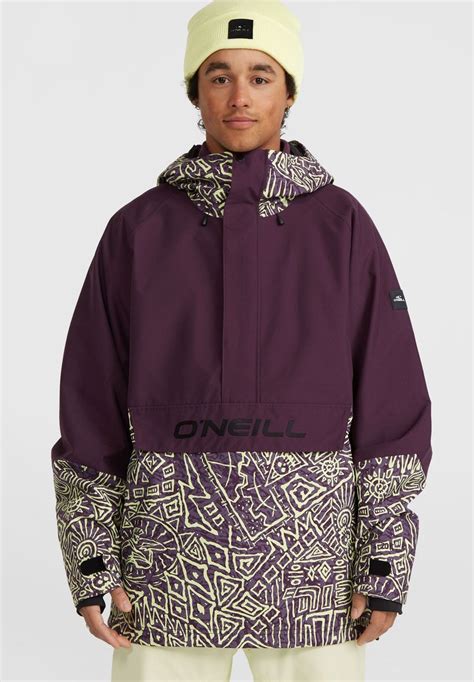Oneill Anorak Snowboard Jacket Dark Purple Sketcheritagepurple