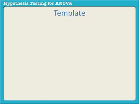 Null Hypothesis For One Way Rm Anova Ppt