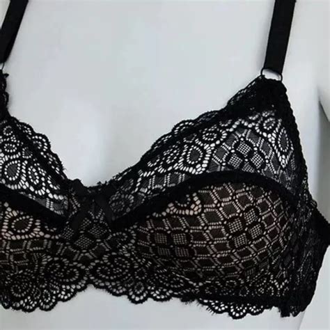 Sexy Lace Floral Net Bra