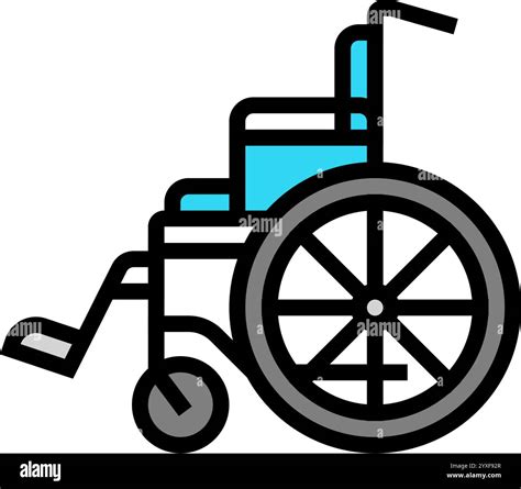 Wheelchair Fracture Injury Color Icon Vector Illustration Stock Vector